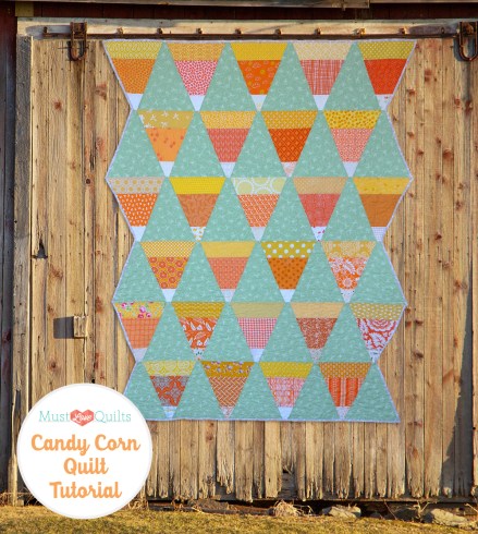 Candy Corn Quilt Tutorial | mustlovequilts